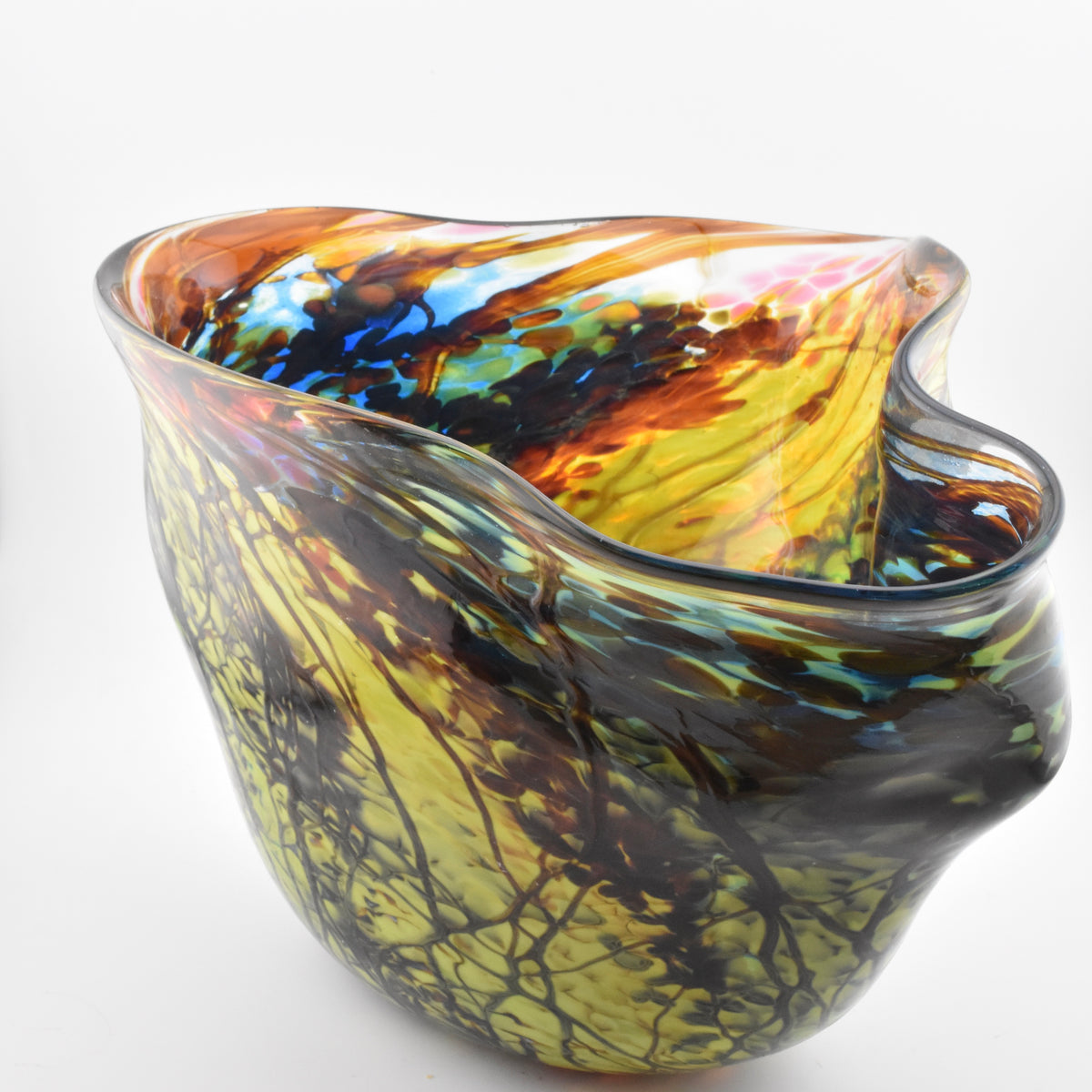 "Dartmoor Green" Oval Freeform Vase – Siddy Langley Glass